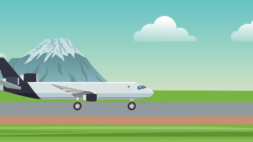 airplane taking off hd animation: video de stock (totalmente libre de ...