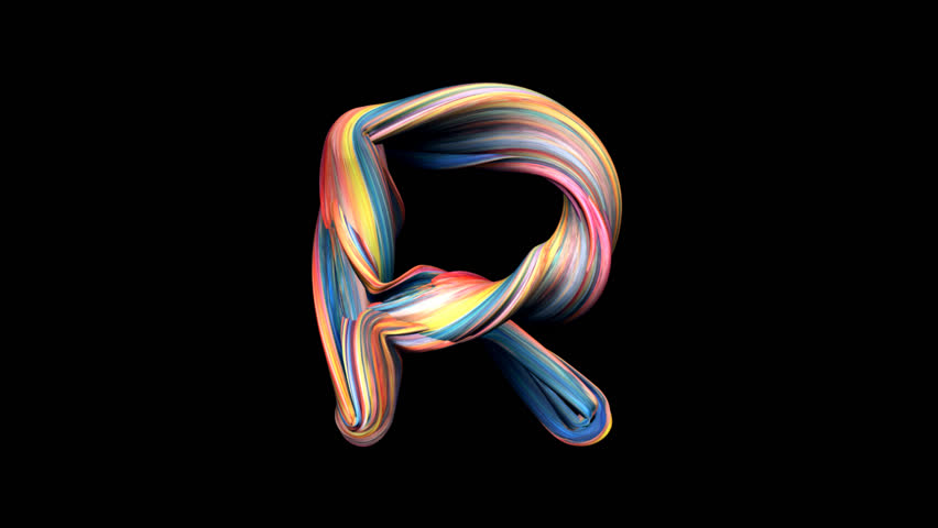 lettre r - animation 3d de : vidéo de stock (100 % libre de droit ...