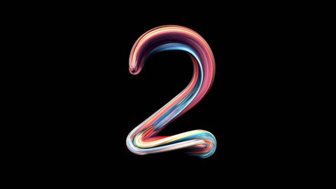 Number 2 Playdough Numbers 3d Animation Stock Footage Video (100% ...