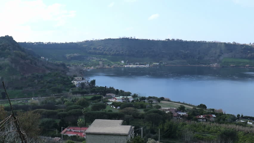 lago d'averno lake avernus volcanic crater Stock Footage Video (100% ...