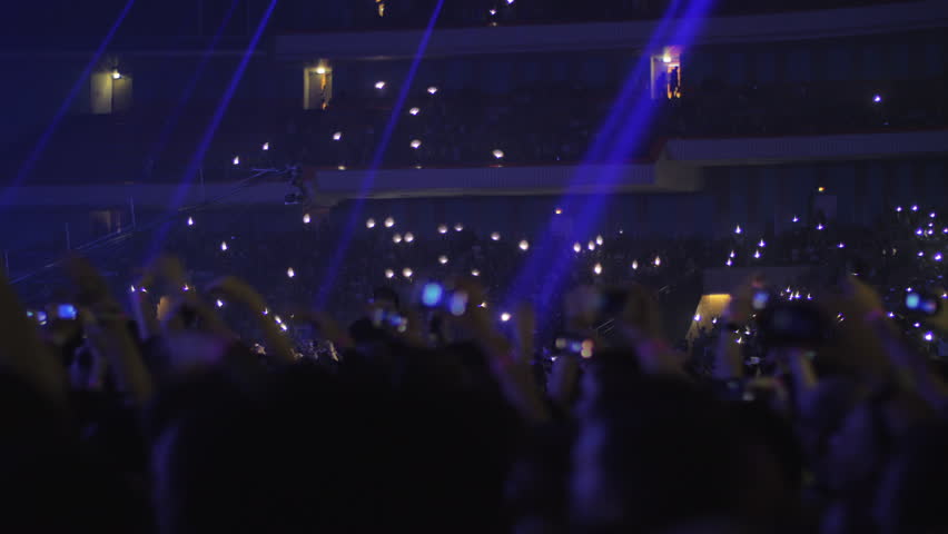 concert people lanterns darkness dancing music Stock Footage Video (100 ...