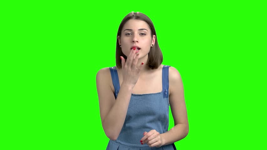 Portrait of Young Girl Preening. Stock Footage Video (100% Royalty-free ...