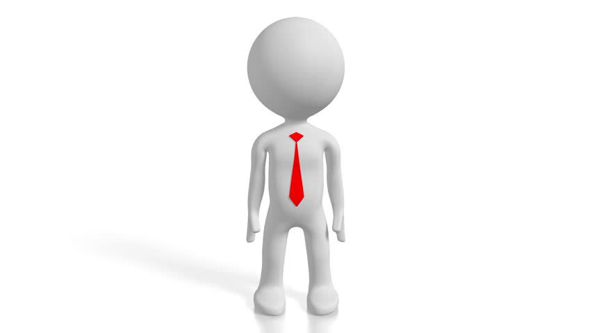 3d white cartoon character on background: วิดีโอสต็อก (ปลอดค่าลิขสิทธิ์ ...