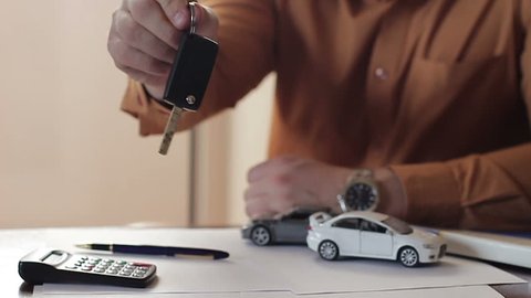 Male Hands Signing Car Insurance Contract Stock Footage Video (100% ...