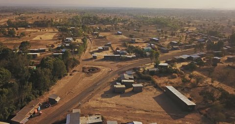 Aerial Drone Somali Region Ethiopia Butajira Stock Footage Video (100% ...