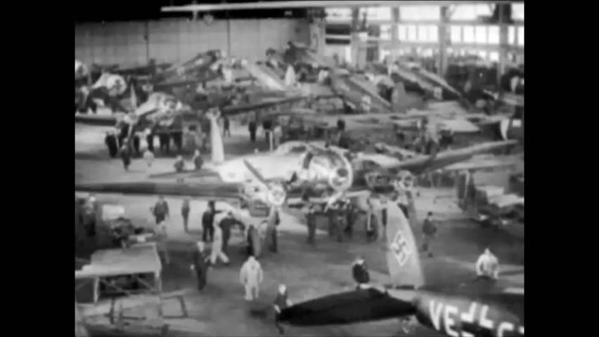 Circa 1940s Nazi Germany Wartime Factories Stock Footage Video (100% ...