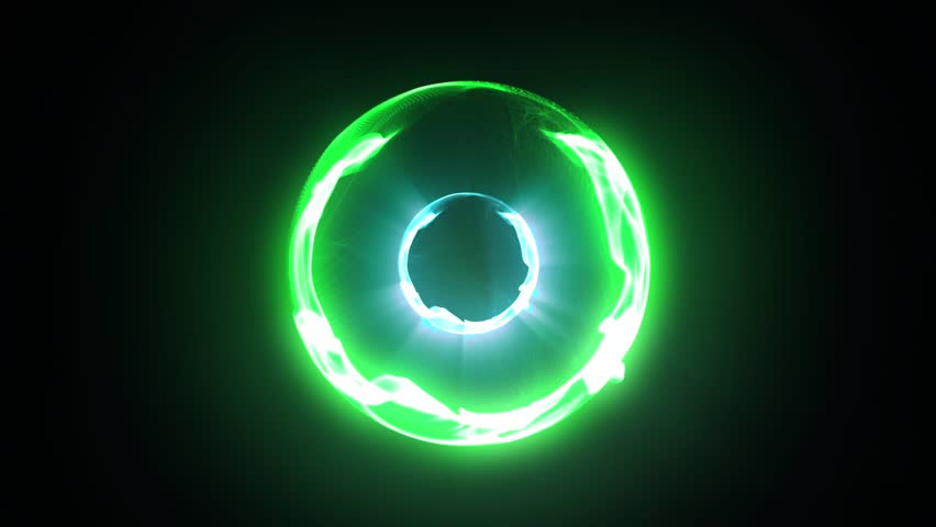 green energy plasma ball nucleus loop Stock Footage Video (100% Royalty ...