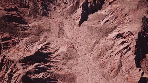 Birds Eye View Mars Looking Landscape Stock Footage Video (100% Royalty ...