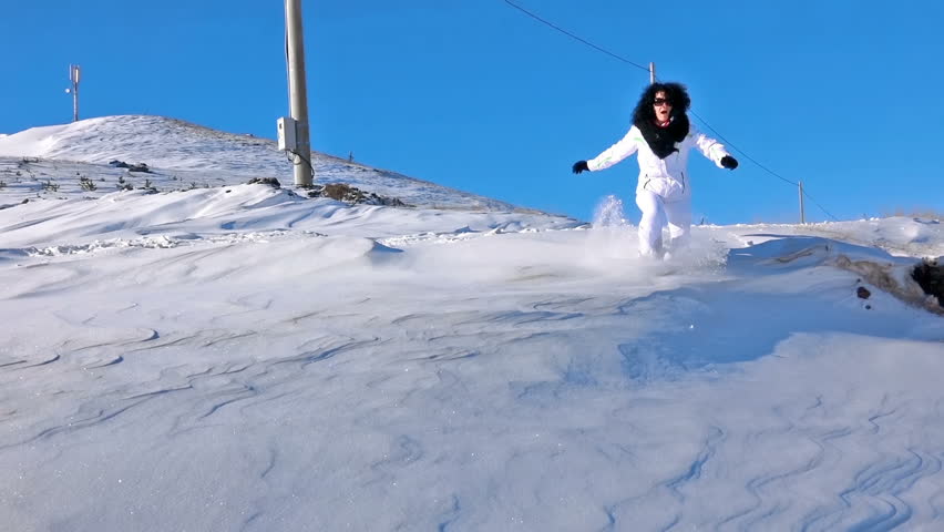 Beautiful Girl Falling On the Stock Footage Video (100% Royalty-free ...