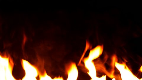 Igniting Fire Isolated On Black Background Stock Footage Video (100% ...