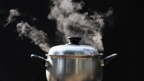 Steam Vapour Clouds Rising Boiling Water Stock Footage Video (100% ...