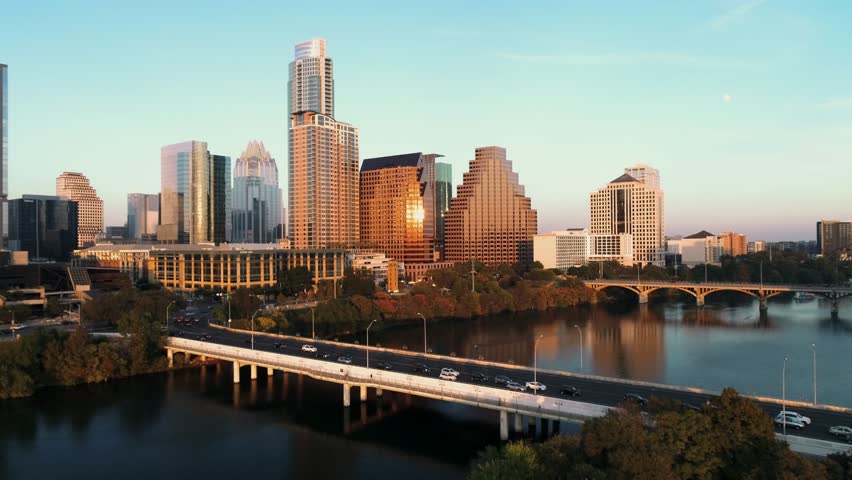 this aerial shot downtown austin texas Stock Footage Video (100% ...