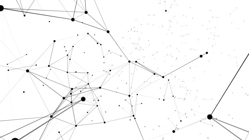 Abstract Networking On the White, Stock Footage Video (100% Royalty ...