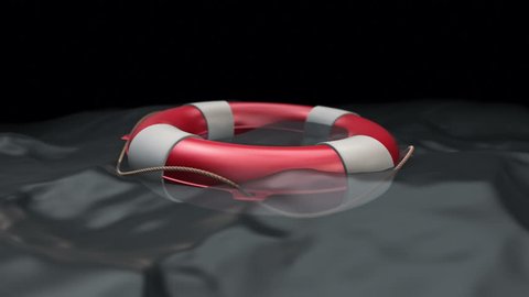 Background Animation Floating Rescue Buoy On Stock Footage Video (100% ...