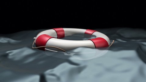 Background Animation Floating Rescue Buoy On Stock Footage Video (100% ...