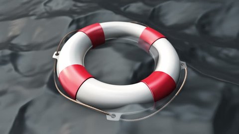 Background Animation Floating Rescue Buoy On Stock Footage Video (100% ...