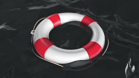 Background Animation Floating Rescue Buoy On Stock Footage Video (100% ...