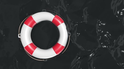 Background Animation Floating Rescue Buoy On Stock Footage Video (100% ...