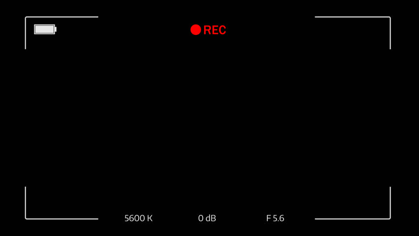 Video Camera Viewfinder (digital Overlay Stock Footage Video (100% ...