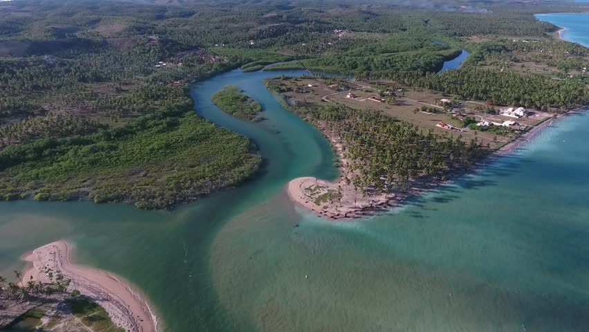 Aerial View of Tatuamunha River, Stock Footage Video (100% Royalty-free ...