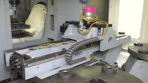 Machining Center Working Pallet System Stock Footage Video (100% ...
