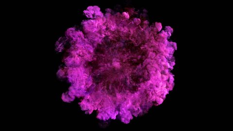 Pink Smoke Explosion Shockwave Effect Stock Footage Video (100% Royalty ...