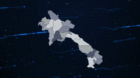 Laos Network Map Stock Footage Video (100% Royalty-free) 1009520627 ...