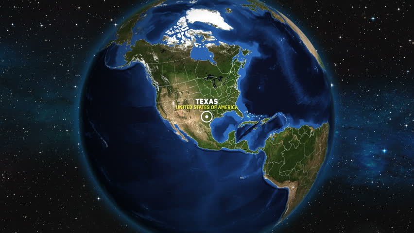 texas map usa - earth zoom Stock Footage Video (100% Royalty-free ...