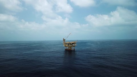 Aerial View Industrial Offshore Oil Rig Stock Photo (Edit Now) 1074693581