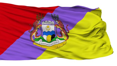 Ipoh Perak Flag City Malaysia Realistic Stock Footage Video (100% ...