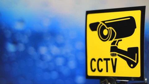 Cctv Warning Signage Arabic Translation Yellow Stock Vector (Royalty ...