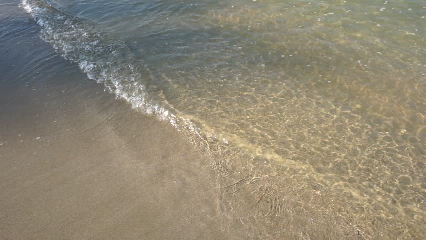 Sea Waves Over Sand Beach Stock Footage Video (100% Royalty-free ...