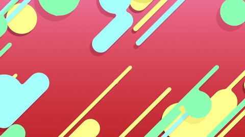 Abstract Background Flat Style Animation Rounded Stock Footage Video ...