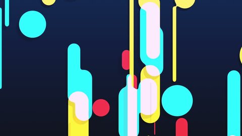Abstract Background Flat Style Animation Rounded Stock Footage Video ...