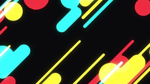 Abstract Background Flat Style Animation Rounded Stock Footage Video ...