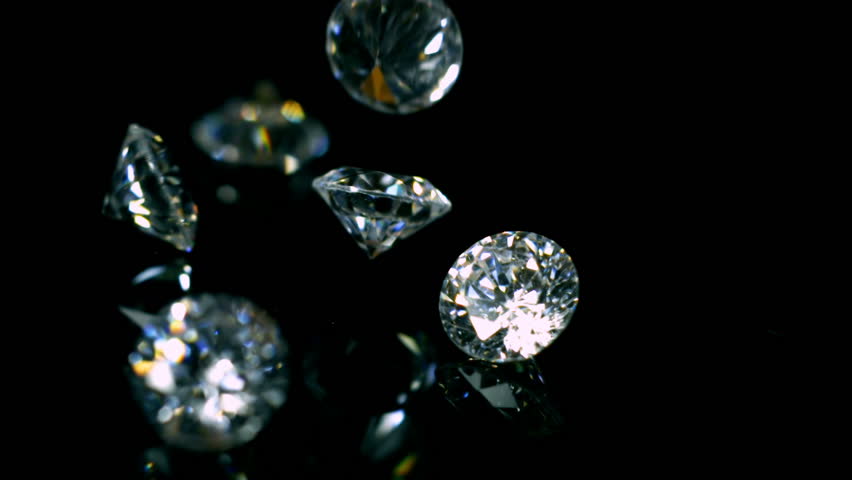 Diamonds Bouncing Slow Motion 2000fps Stock Footage Video (100% Royalty ...