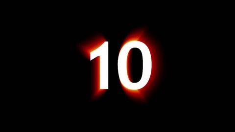 countdown timer 10 seconds circle orange Stock Footage Video (100% ...
