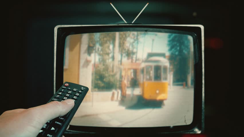 Changing Channels Old Tv Retro. Stock Footage Video (100% Royalty-free ...