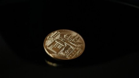 Rotating Twisting Swirling Spinning Cryptocurrency Coin Stock Footage ...