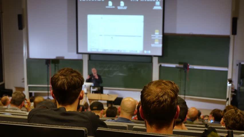 professor teacher delivers lecture college large Stock Footage Video ...