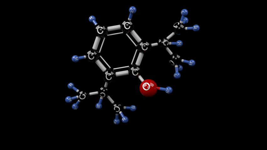 propofol molecular structure molecule intravenous anesthetic Stock ...