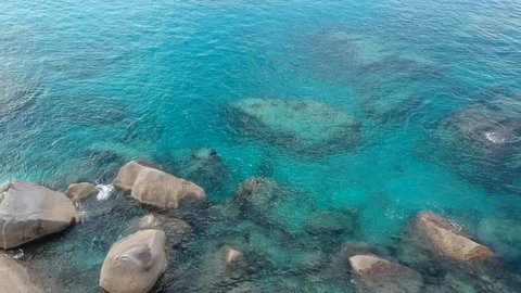 Shallow Lagoon Light Refraction On Rocks Stock Footage Video (100% ...