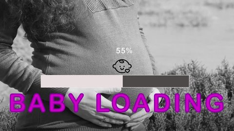 Baby Loading Progress Bar Animation Girly Stock Footage Video (100% ...