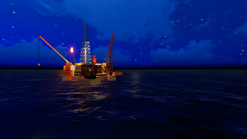 oil rig night Stock Footage Video (100% Royalty-free) 1009903154 ...