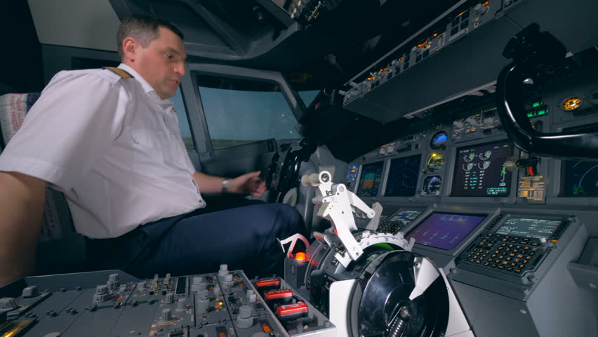 pilot gets ready flight setting plane's Stock Footage Video (100% ...