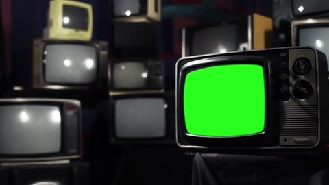 80s Television Green Screen Retro Tv Stock Footage Video (100% Royalty ...