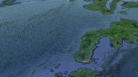 Zamboanga Peninsula Animation Map Regions Philippines Stock Footage ...