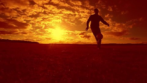 Male Runner Silhouette Man Running Into Stock Photo 161460473 ...