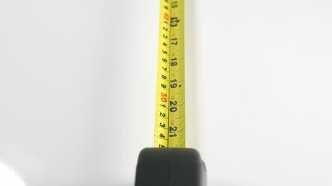 4k Animation Measure Tape On Gradient Stock Footage Video (100% Royalty ...