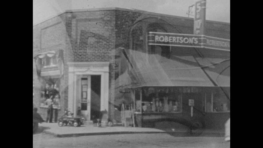 1940s: Storefronts and Facades, Sign Stock Footage Video (100% Royalty ...